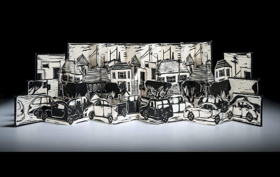 Modern World is an art installation by Artist Kathy Fahey using four ...